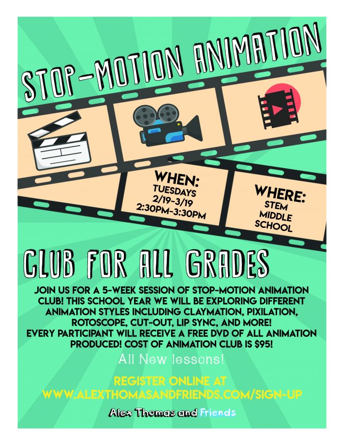 Stop-Motion Animation Club – STEM Middle School