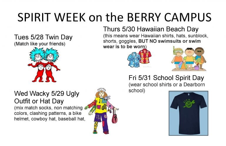 Spirit Week 5/28-5/31 – STEM Middle School